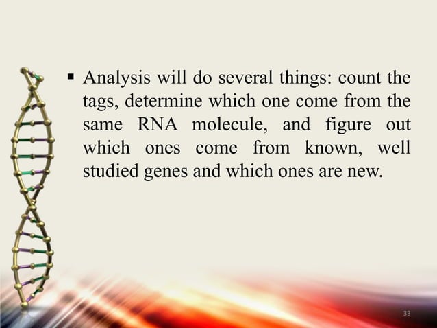 SAGE (Serial analysis of Gene Expression) | PPTX | Chemistry | Science