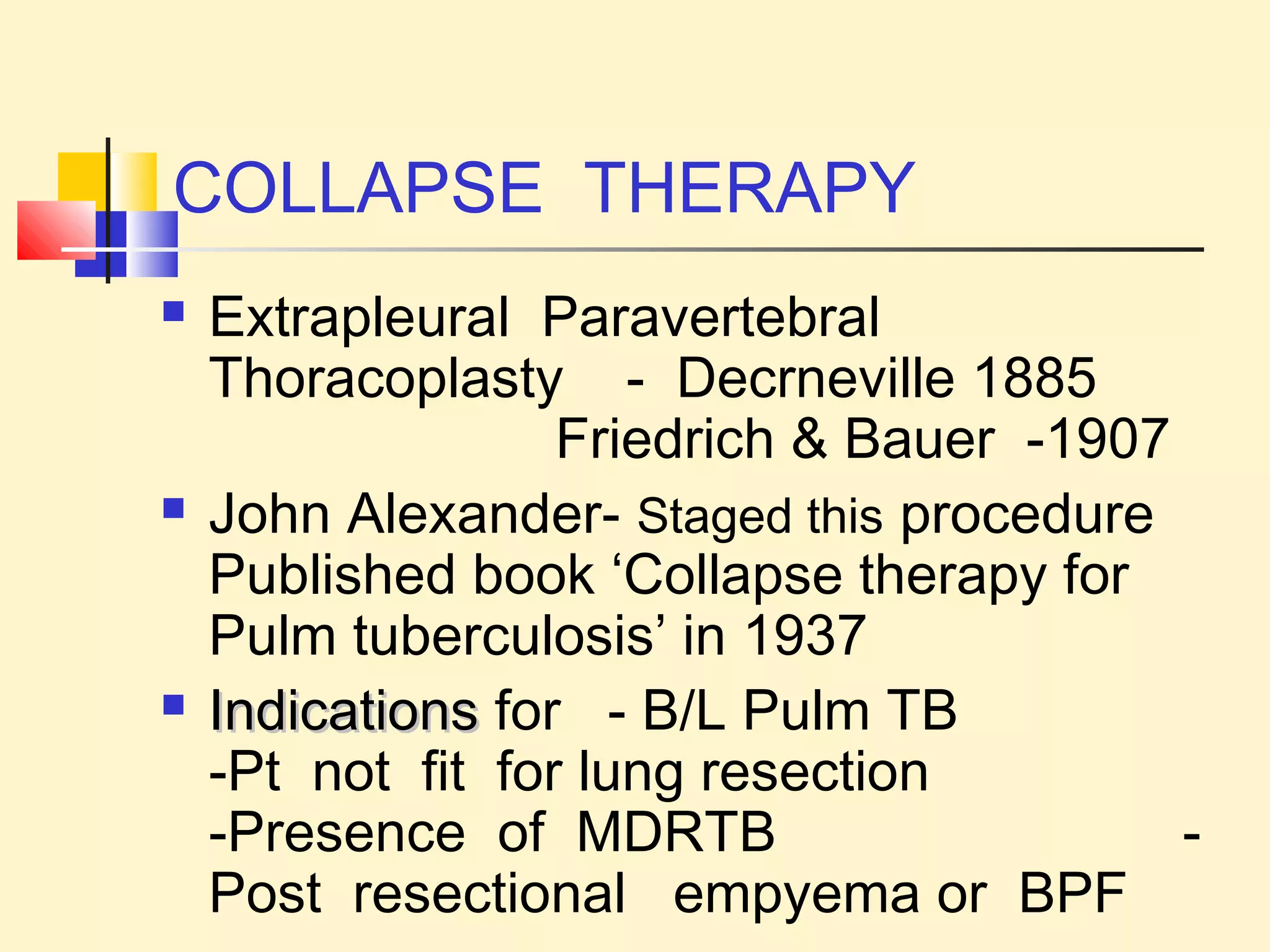 Surgery for pulmonary tuberculosis | PPT | Lung and Respiratory Health | Diseases and Conditions