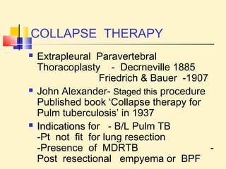 Surgery for pulmonary tuberculosis | PPT