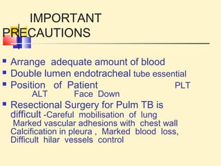 Surgery for pulmonary tuberculosis | PPT
