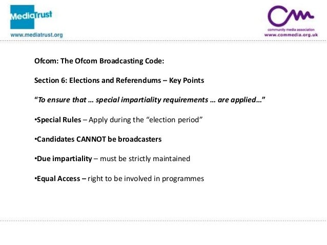 Ofcom Broadcast Code Workshop