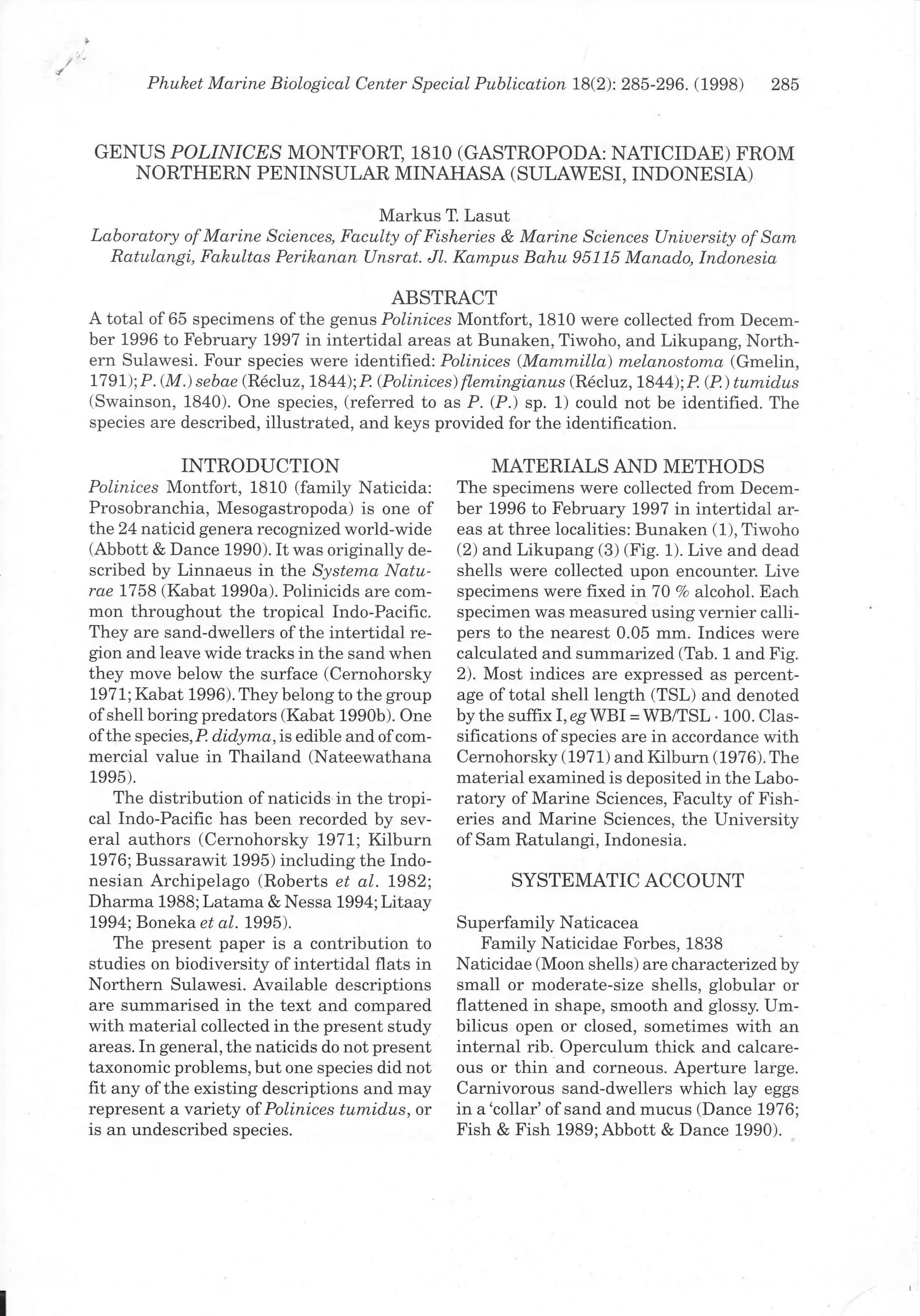 Mt lasut 1998-polinices-pmbc | PDF