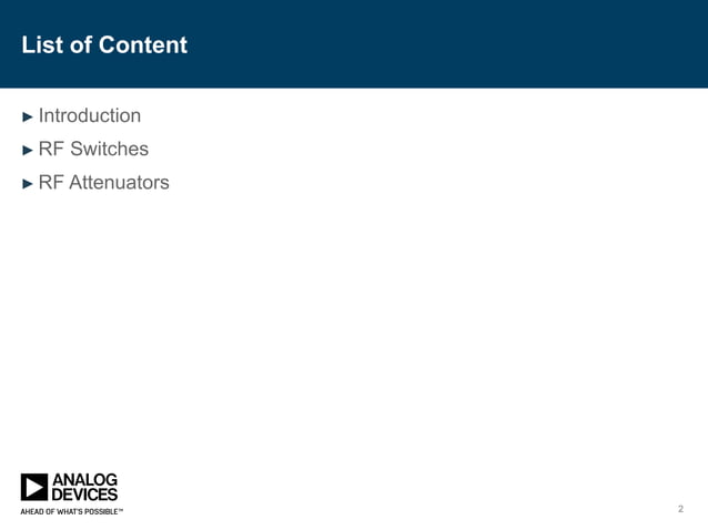 RF Control Products Training Module | PPTX