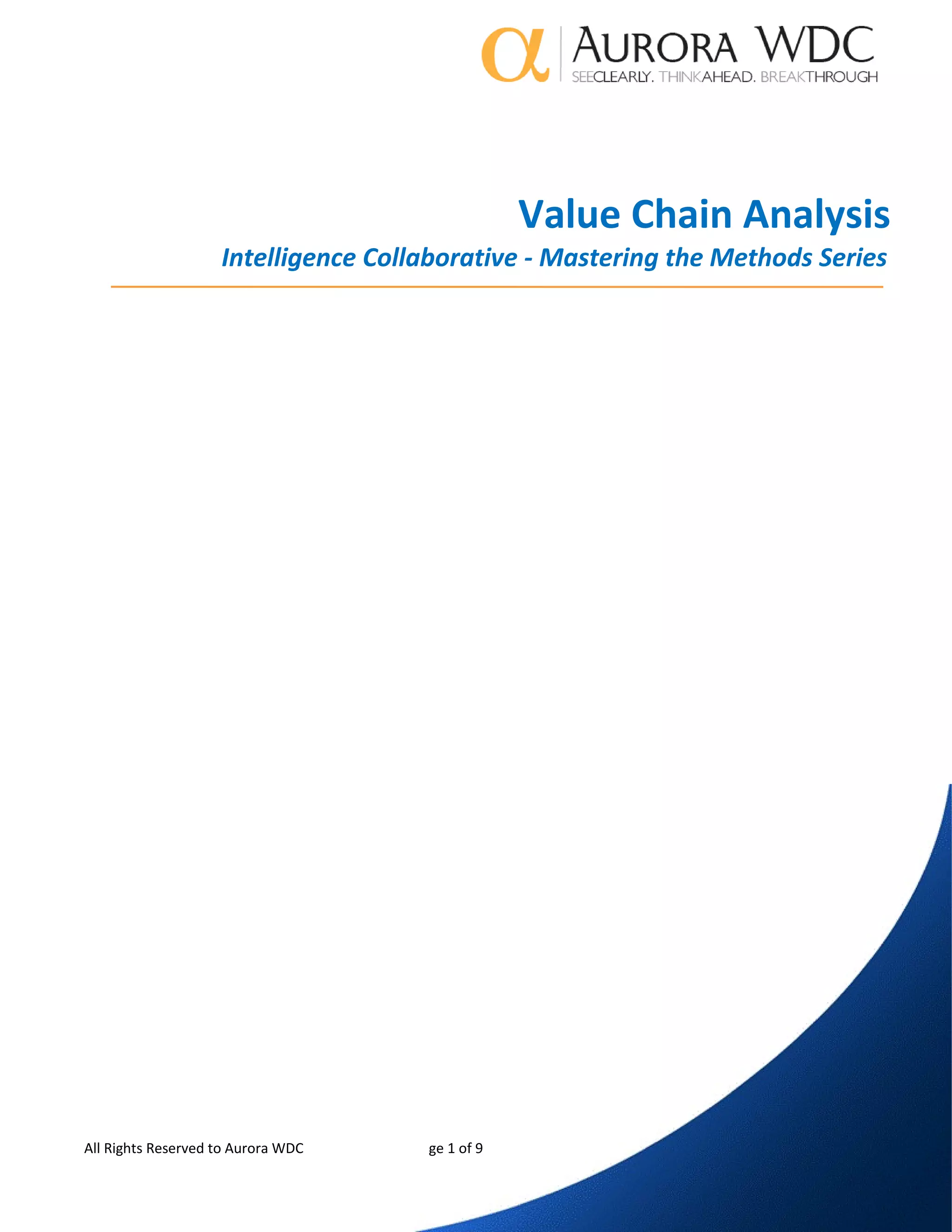 Mtm11 white paper value chain analysis | DOC