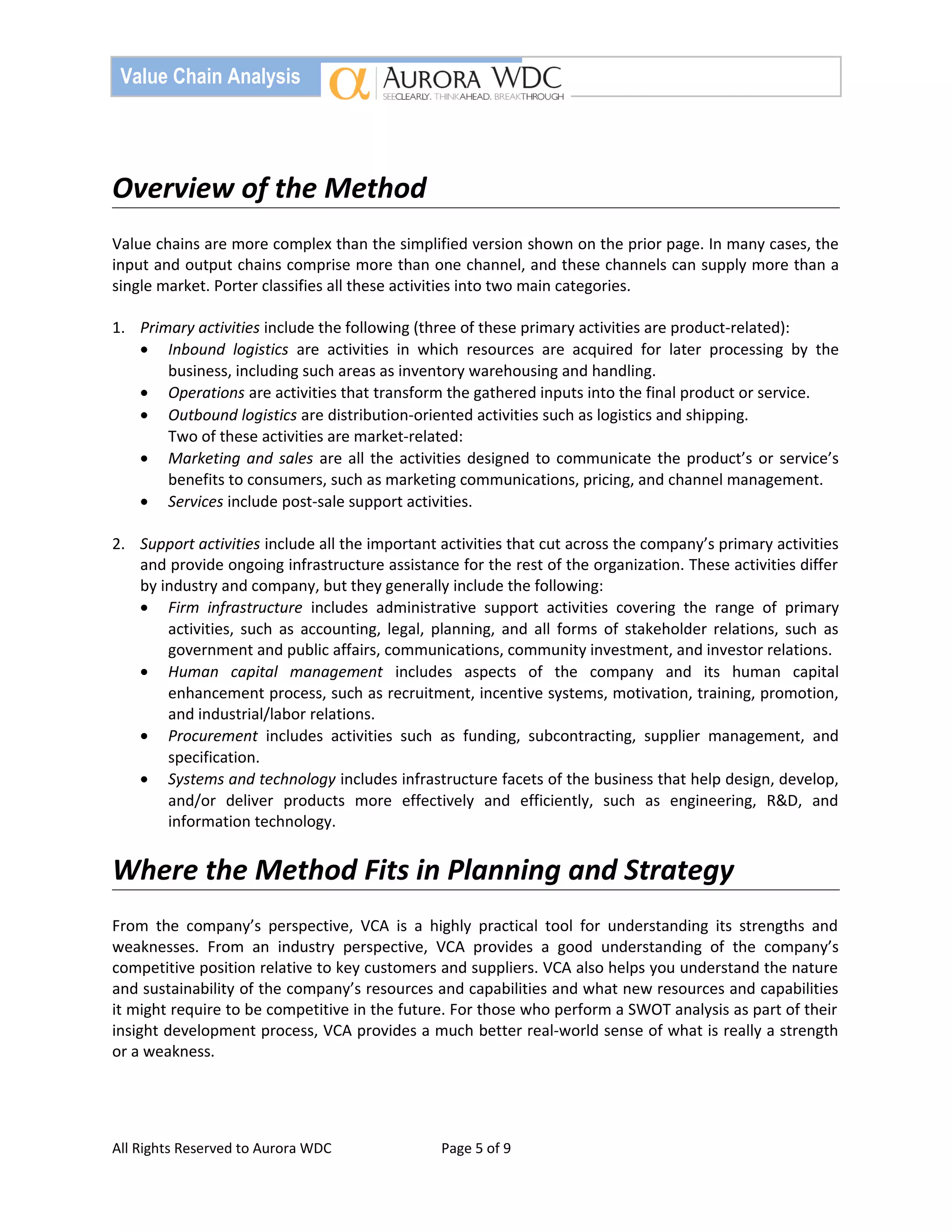Mtm11 white paper value chain analysis | DOC