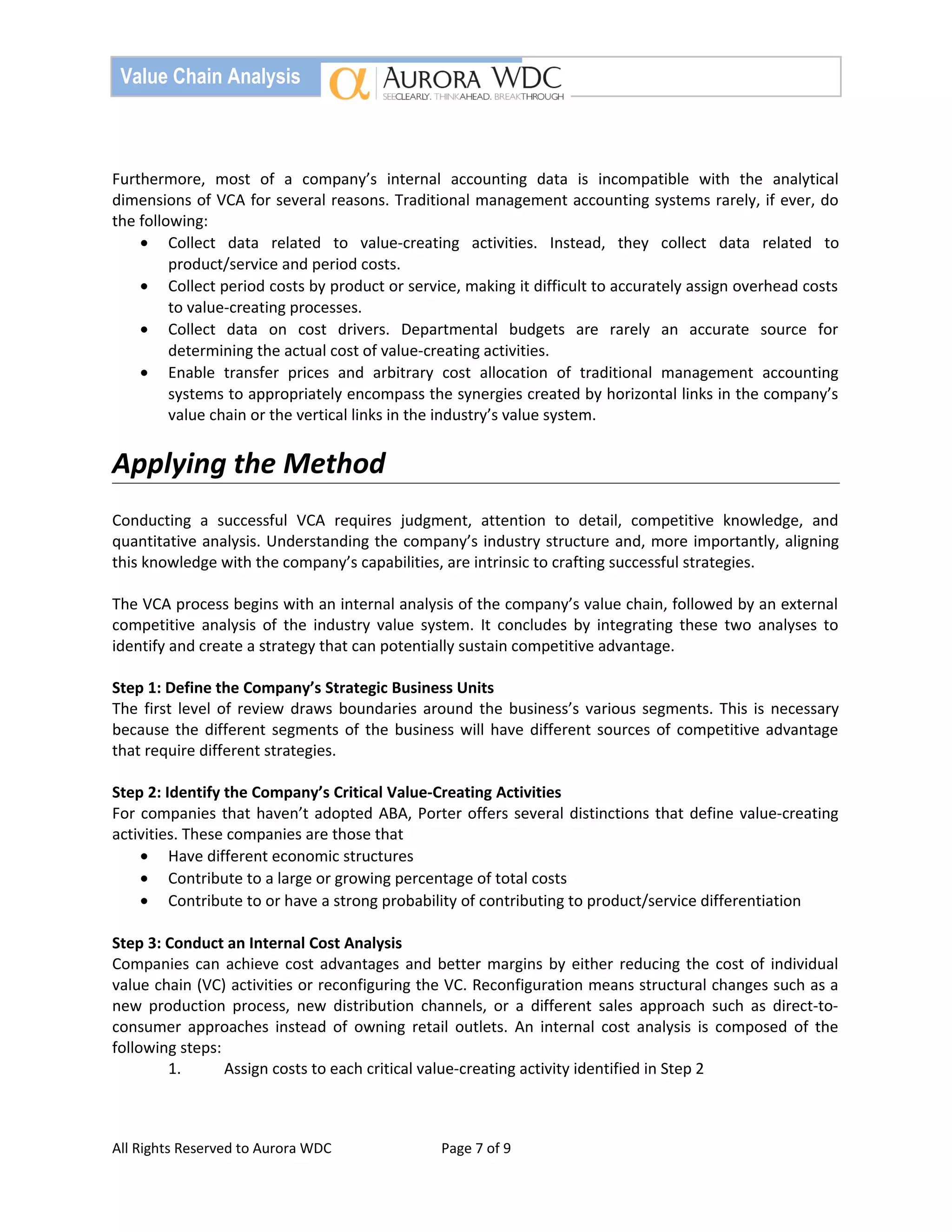Mtm11 white paper value chain analysis | DOC
