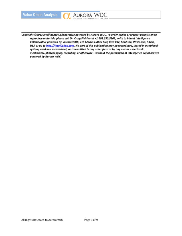 Mtm11 white paper value chain analysis | DOC