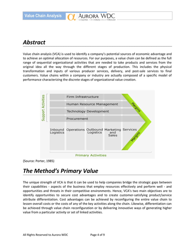 Mtm11 white paper value chain analysis | DOC