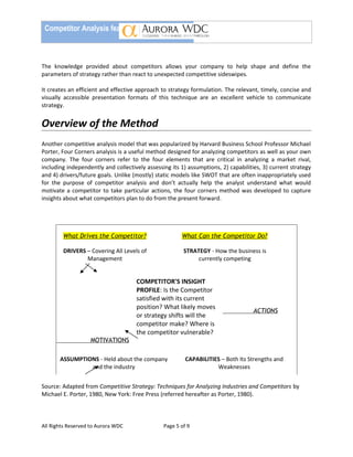 Mtm2 white paper competitor analysis (featuring the four corners) | DOC