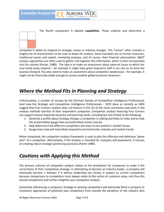 Mtm2 white paper competitor analysis (featuring the four corners) | DOC