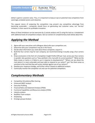 Mtm2 white paper competitor analysis (featuring the four corners) | DOC