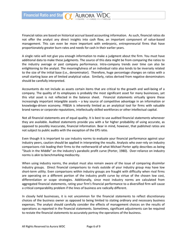 Mtm4 white paper financial ratio and statement analysis | DOC | Stocks ...
