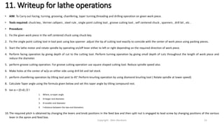 INTRODUCTION TO LATHE | MACHINE SHOP NOTES | VIVA NOTES | PPTX