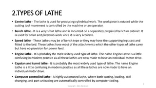 INTRODUCTION TO LATHE | MACHINE SHOP NOTES | VIVA NOTES | PPTX
