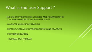 End User Support Presentation | PPTX