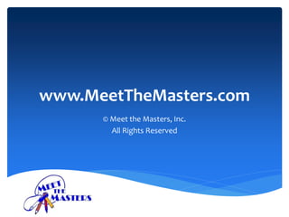 Meet the Masters Overview: Art Curriculum for Elementary Schools | PPTX