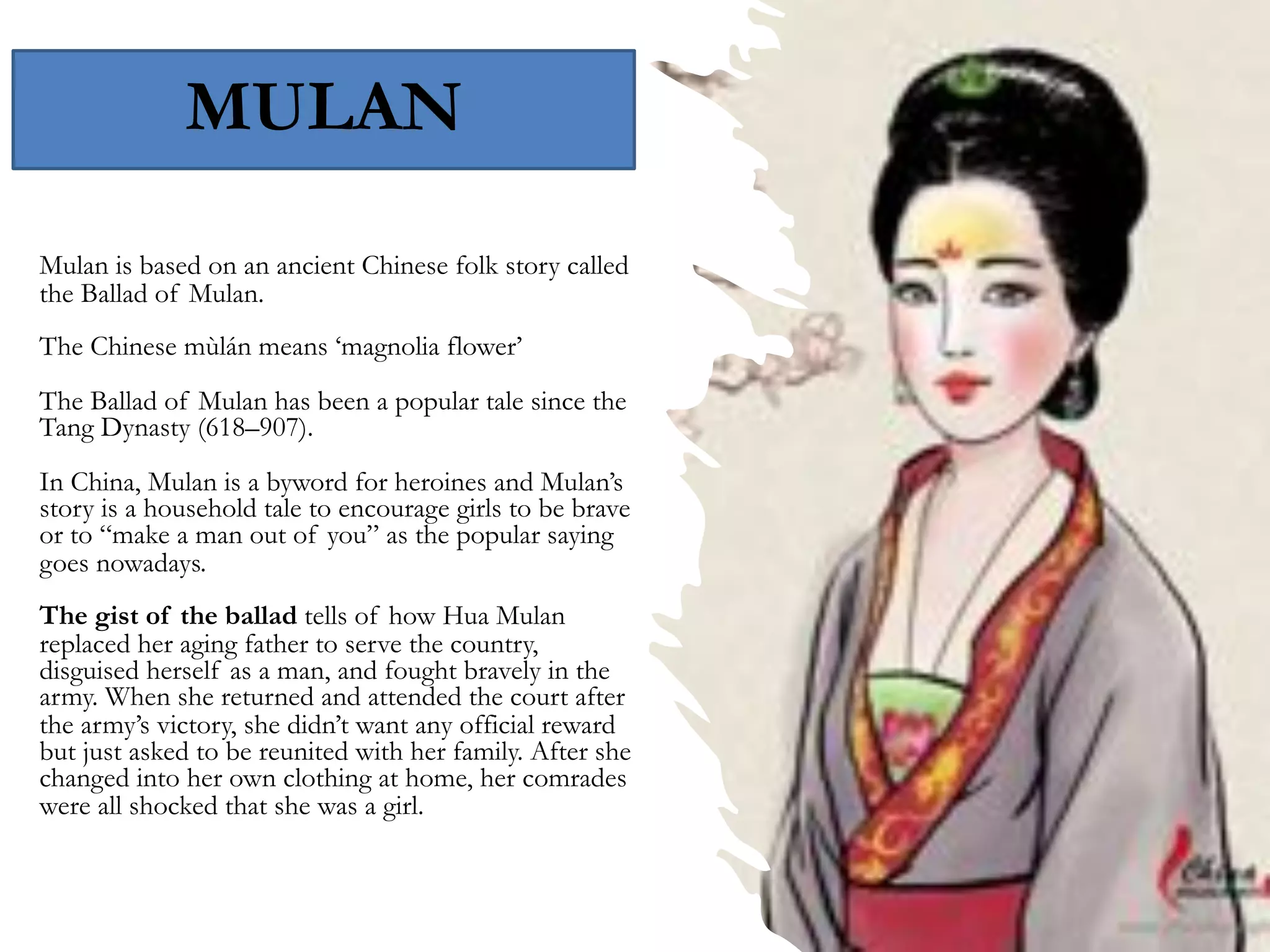 Lessons from movie Mulan | PDF