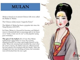 Lessons from movie Mulan | PDF