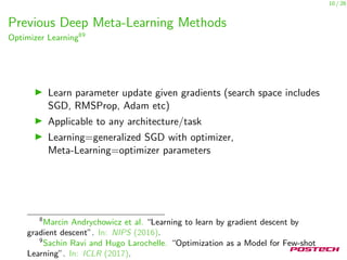 Gradient-Based Meta-Learning with Learned Layerwise Metric and Subspace | PPT