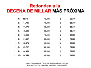 Redondeo números cardinales y decimales | PPT