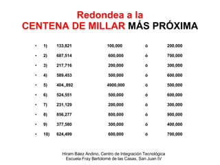 Redondeo números cardinales y decimales | PPT