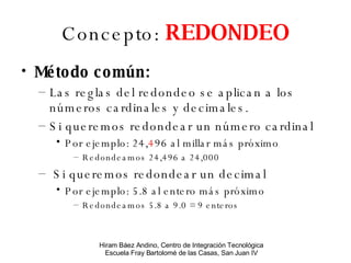 Redondeo números cardinales y decimales | PPT