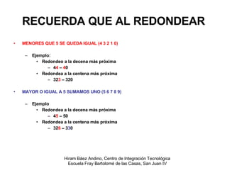 Redondeo números cardinales y decimales | PPT