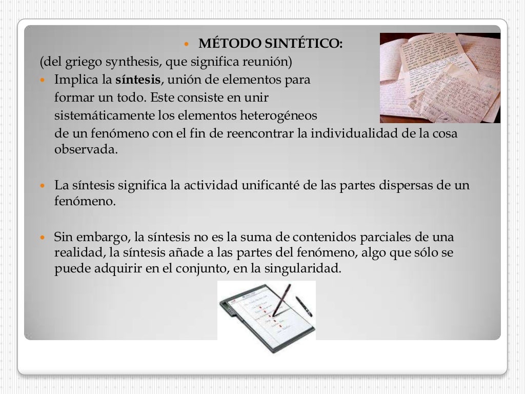Método Sintético E Analítico - BRAINCP