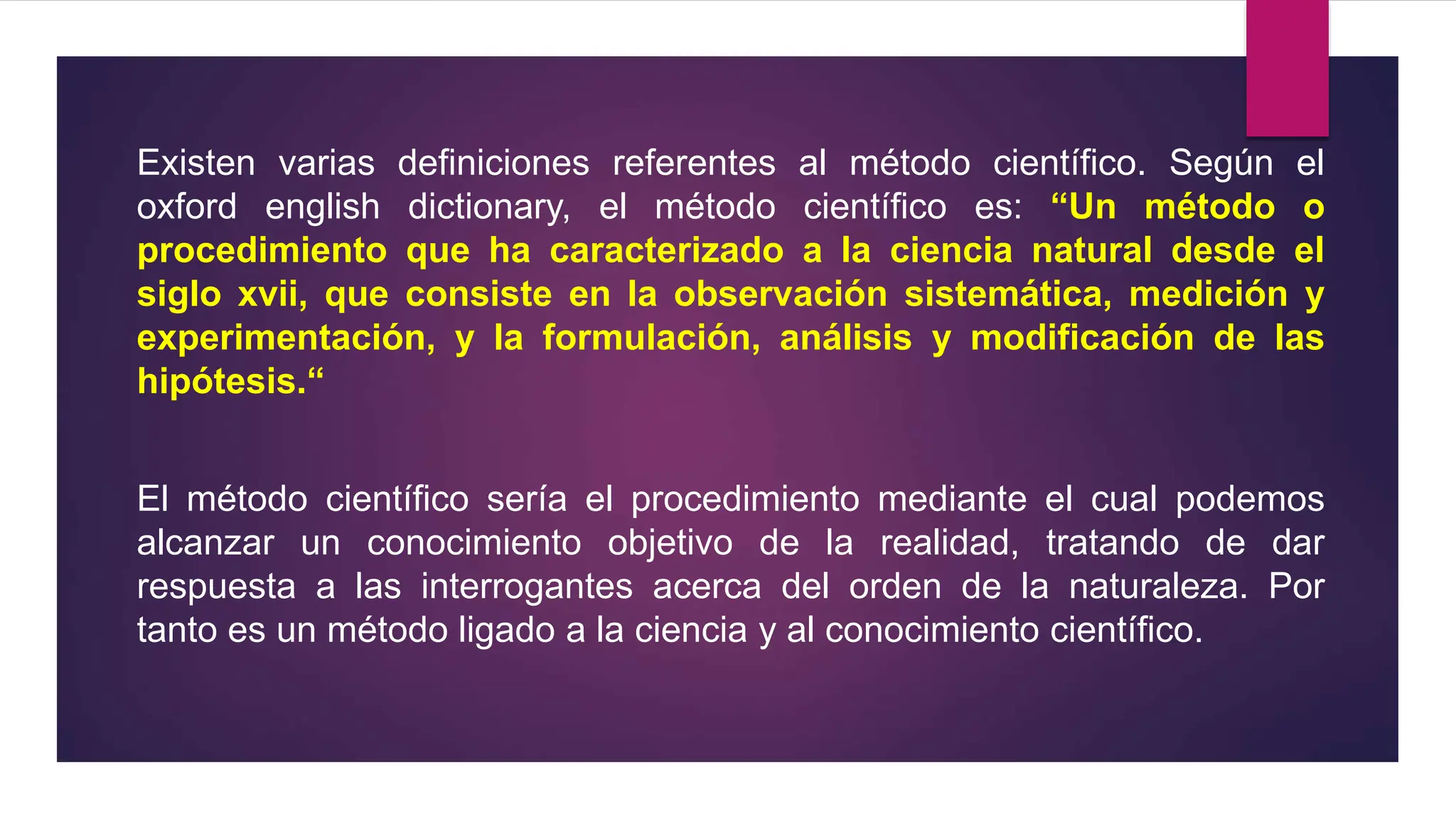 MÉTODO CIENTÍFICO,QUE ES EL METODO CIENTIFICO | PPT