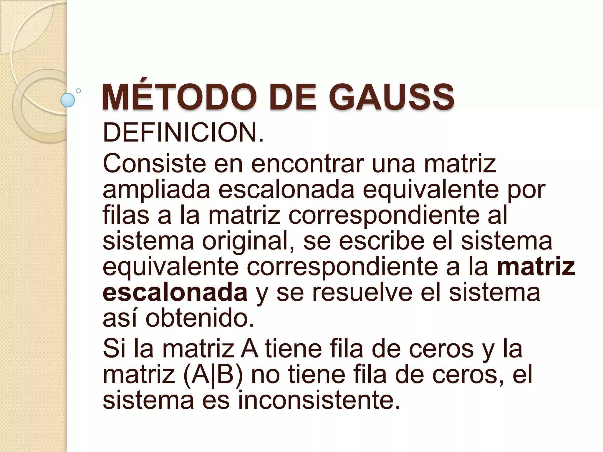 Método de gauss | PPT
