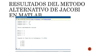 Método de jacobi Métodos Númericos | PPSX