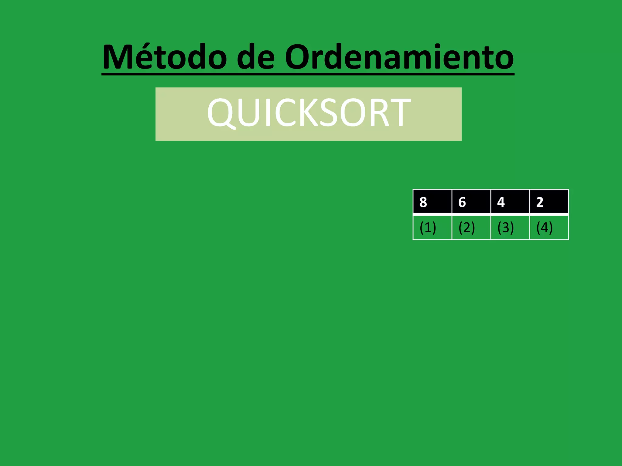 Método de ordenamiento quicksort-1 | PPTX