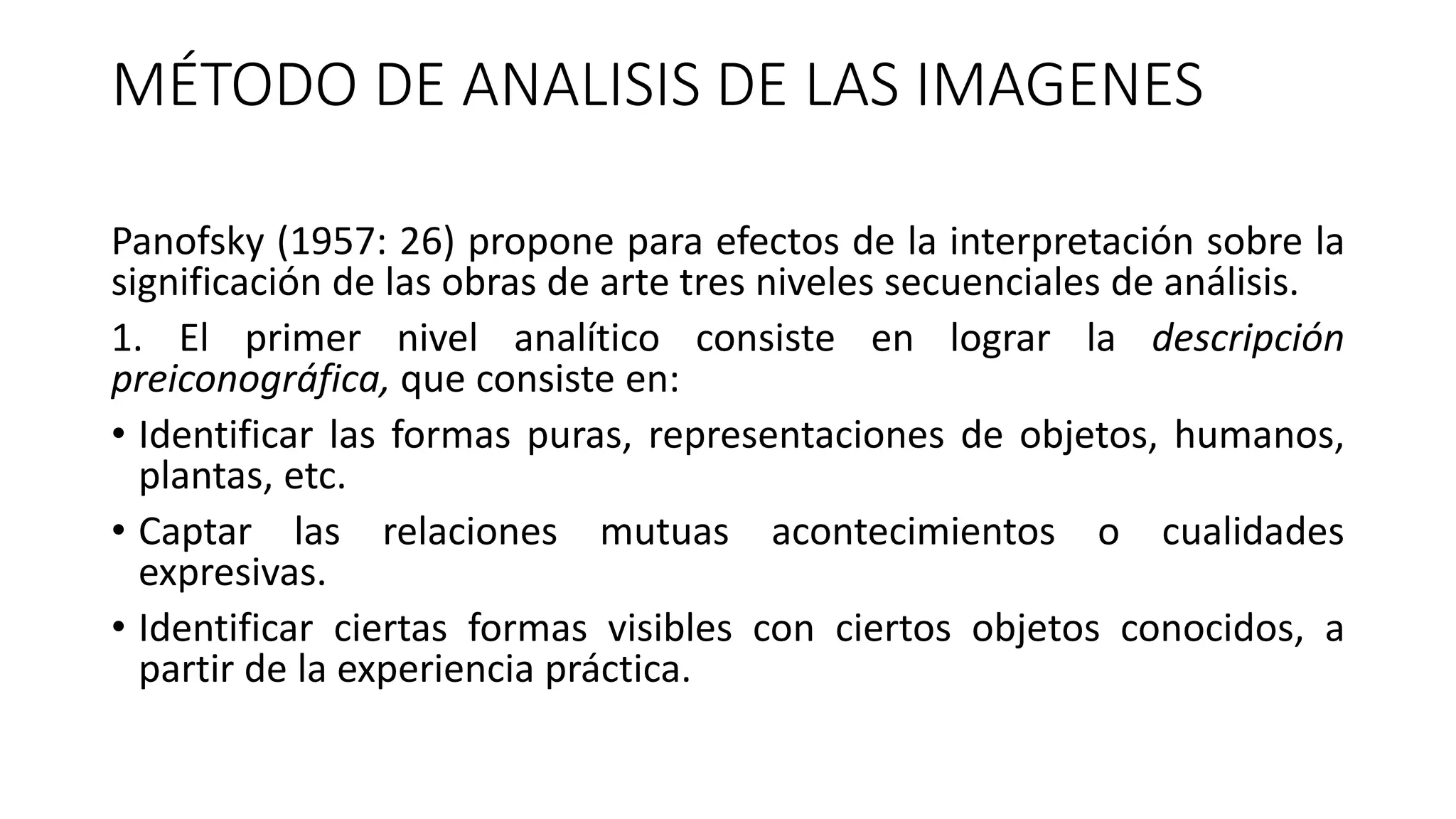 MÉTODO DE PANOFSKY. Metodos de analisis iconográfico | PPTX | Fine Art