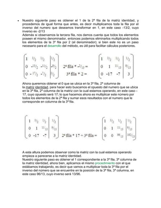 Método gauss jordan algebra lineal | PDF