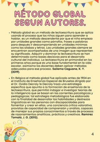 UNL-- Método Global de la lectoescritura | PDF