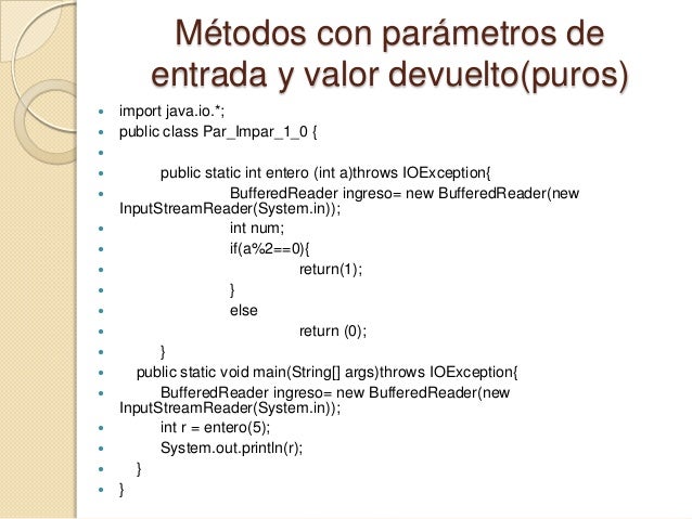 Tipos De Metodos En Programacion