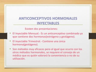 Métodos anticonceptivos | PPTX