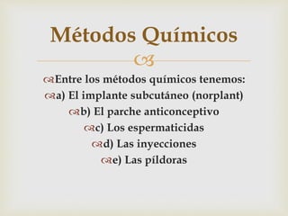 Métodos anticonceptivos | PPTX