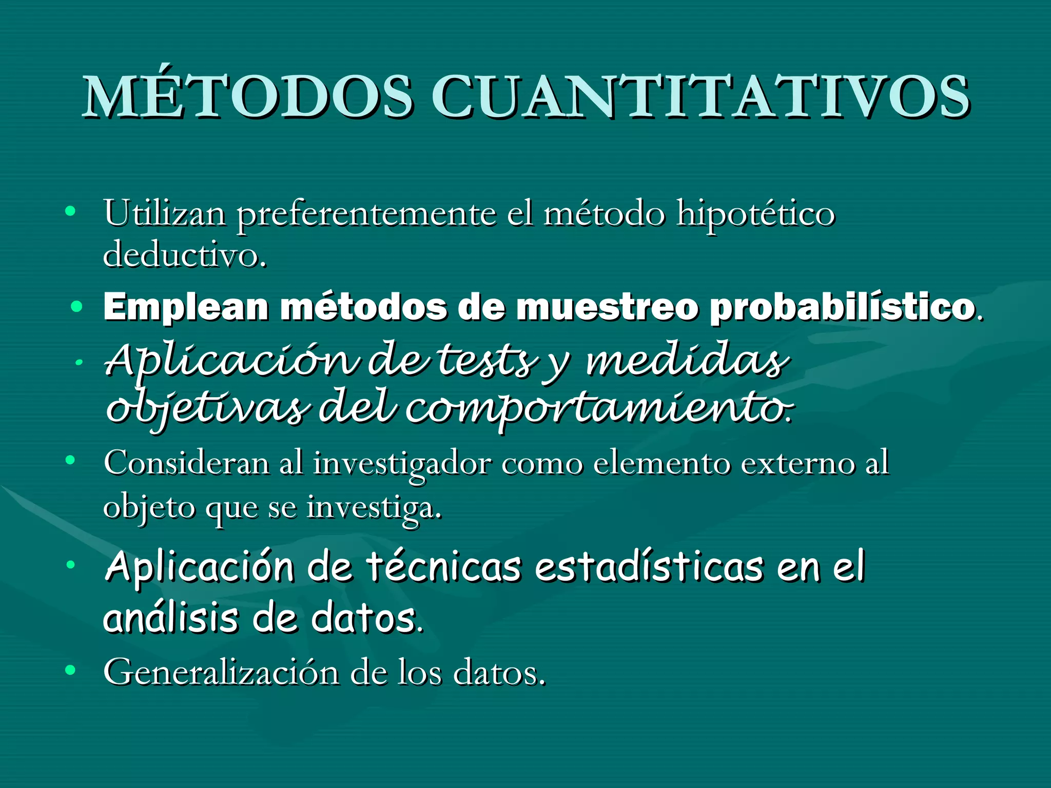 Métodos Cuantitativos Y Cualitativos De Investigación Ppt