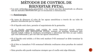 MÉTODOS DE CONTROL Y DIAGNÓSTICO DEL BIENESTAR FETAL- PERFIL BIOFÍSICO.pptx