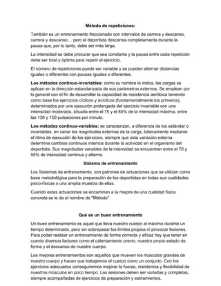 Métodos de entrenamiento y test de aptitud física 2 | PDF