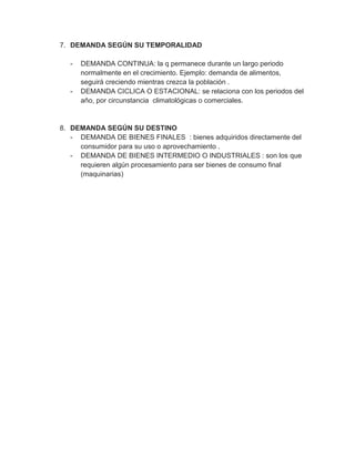 Métodos de proyección de la demanda | DOCX