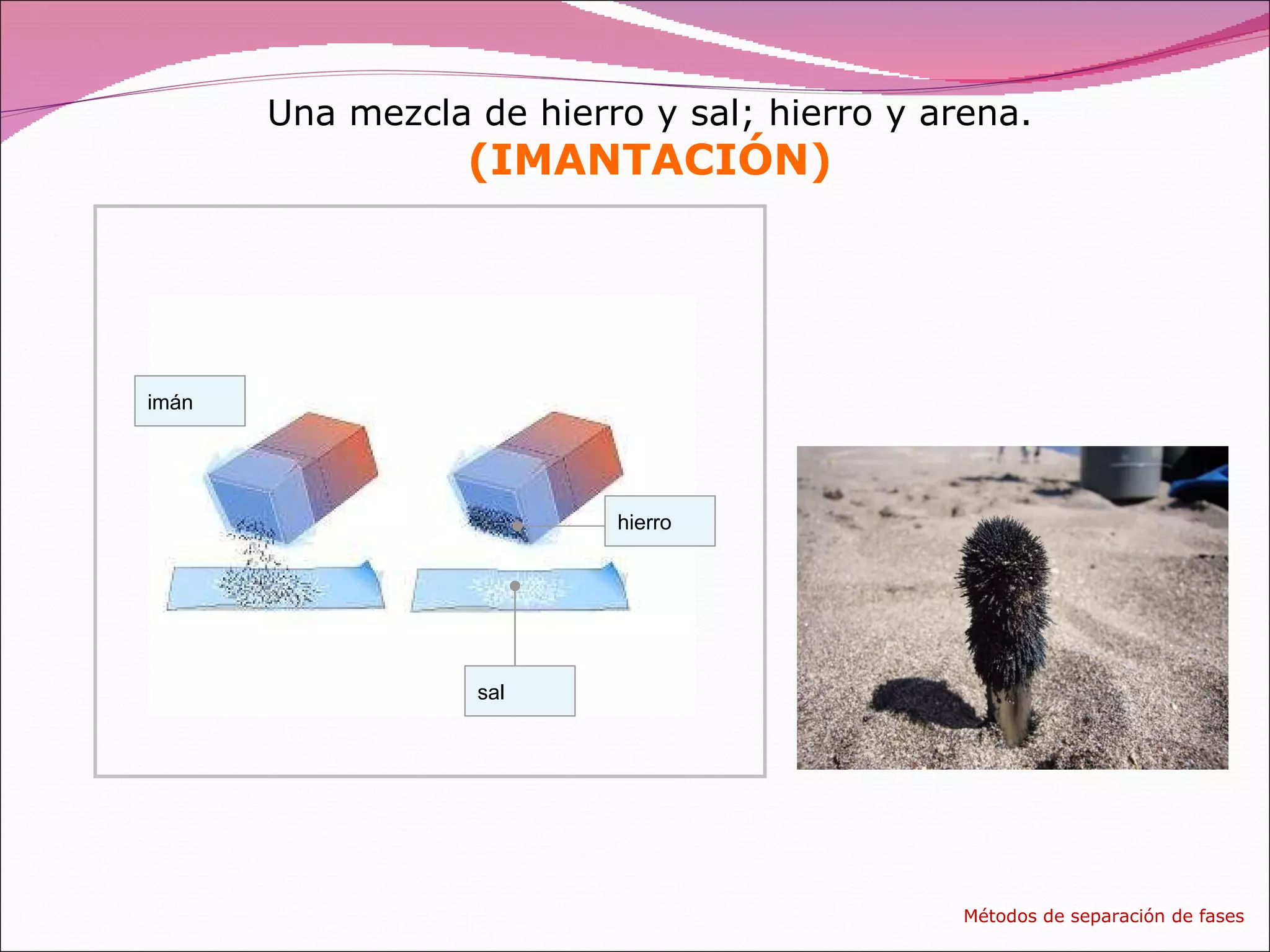 Métodos de separación de sistemas materiales sencillos | PPT