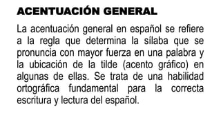 Reglas de Acentuación General en Español: Agudas, Llanas, Esdrújulas y ...