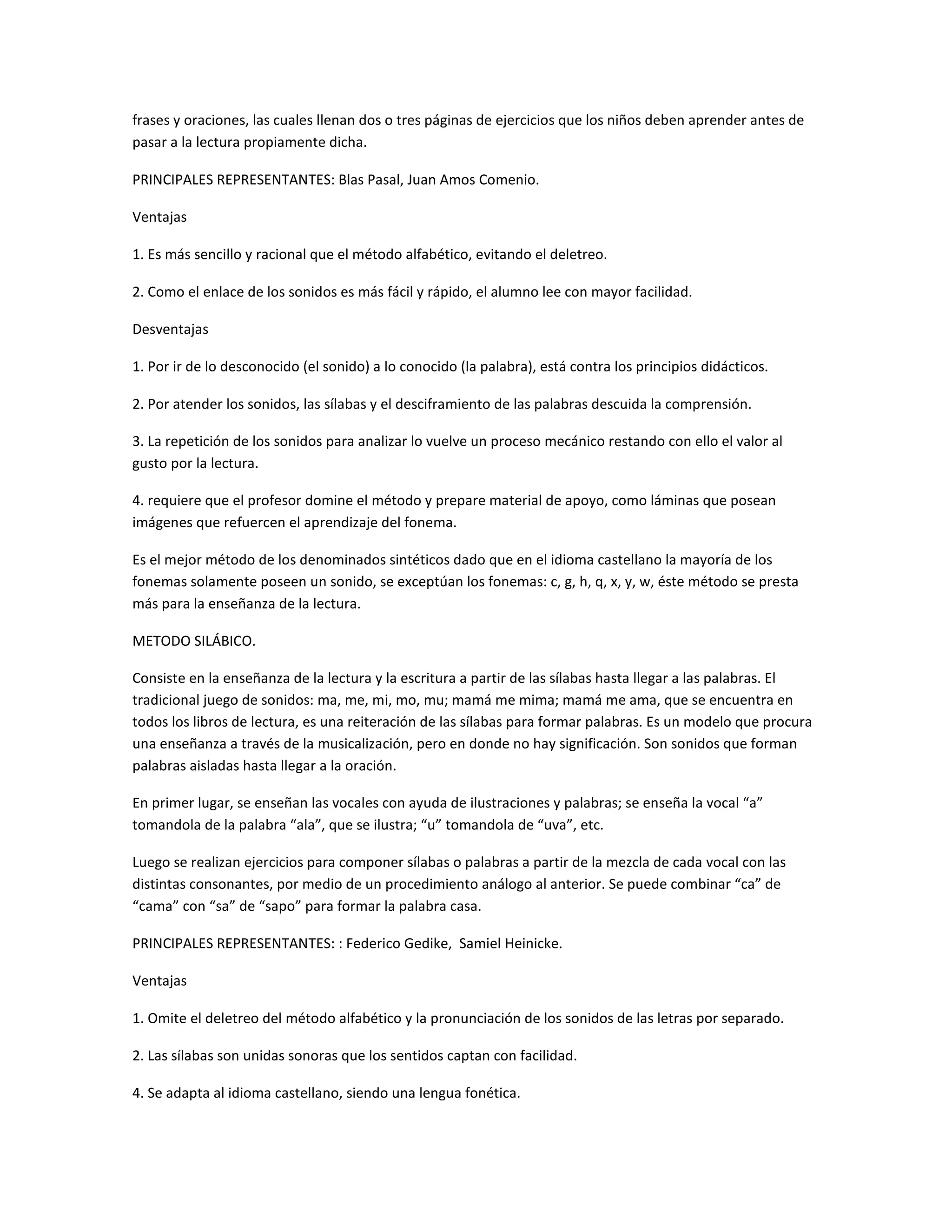 Métodos tradicionales de alfabetización | PDF