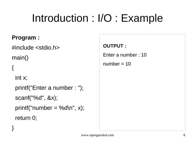 OpenGurukul : Language : C Programming | PPT