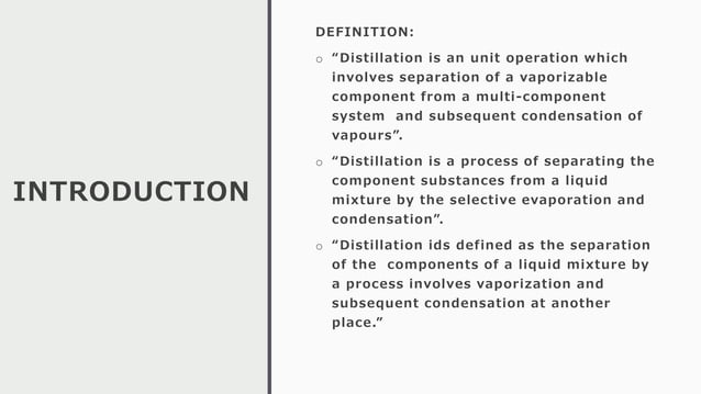 MASS TRANSFER OPERATION-DISTILLATION | PPTX | Chemistry | Science