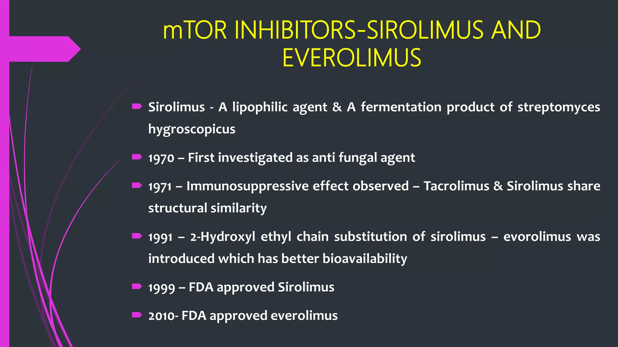 Mtor inhibitors in renal transplant | PPTX | Biological Sciences | Science