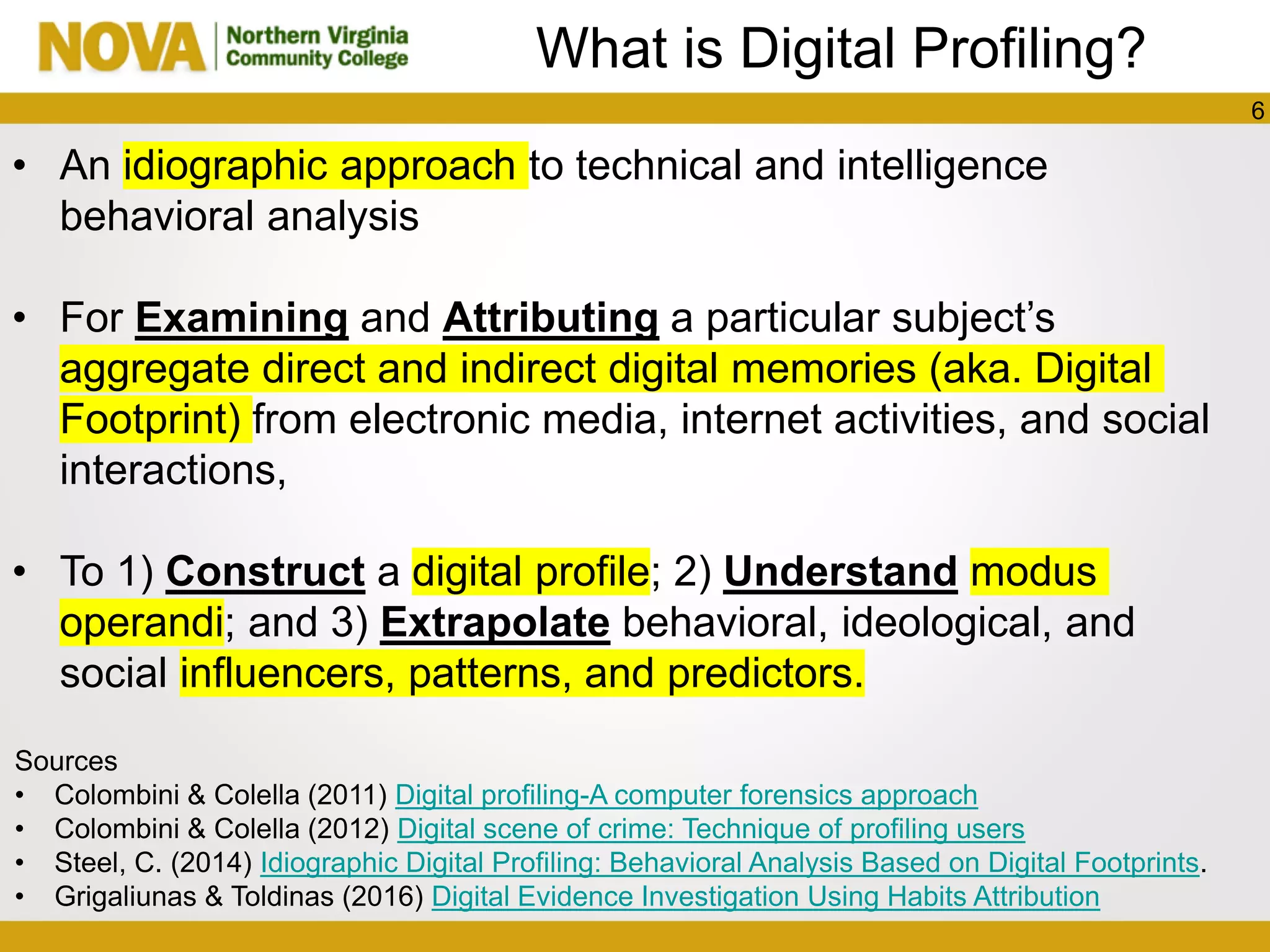 Securing Your Digital Footprint: Idiographic Digital Profiling and the ...