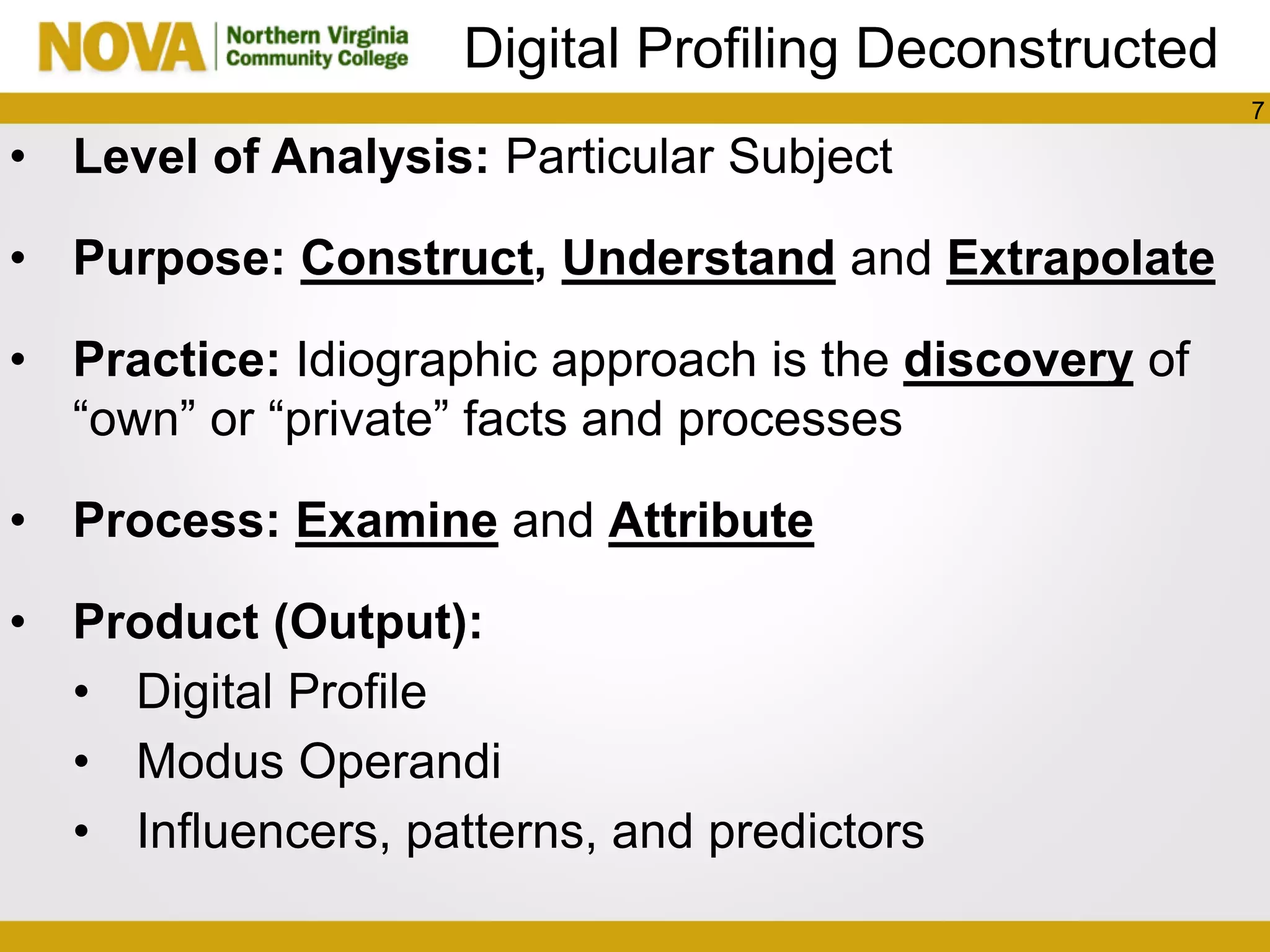 Securing Your Digital Footprint: Idiographic Digital Profiling and the ...